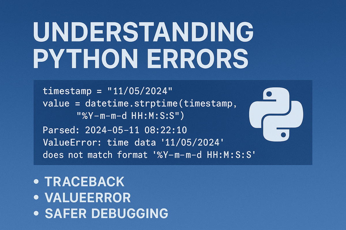 Python Error Handling: Tracebacks, ValueErrors, TypeErrors